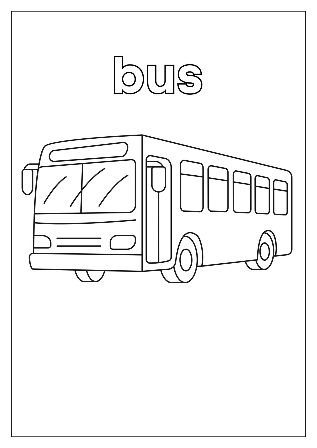 Vehicle Coloring Pages for Kids | Printable Transportation Coloring ...
