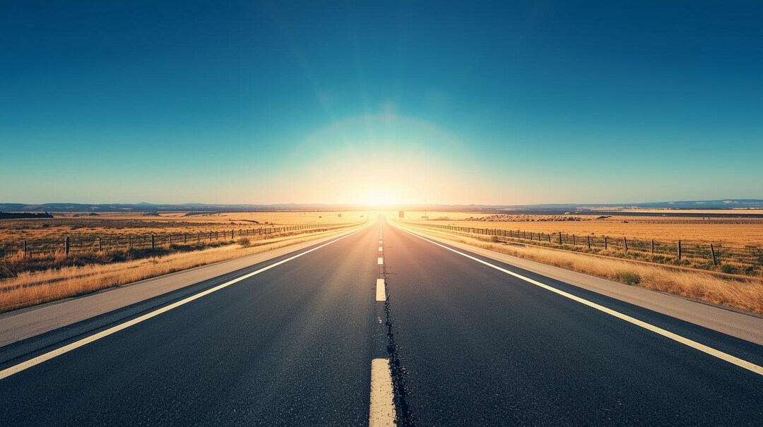 Highway Sunrise Landscape Photography Wallpaper: Travel Wall Art (8K ...