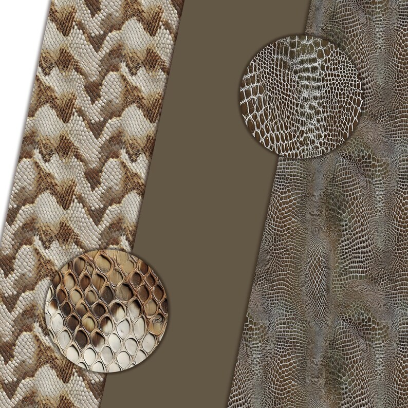 Snake Skin Digital Paper, Python Texture Seamless Pattern, Western Faux ...