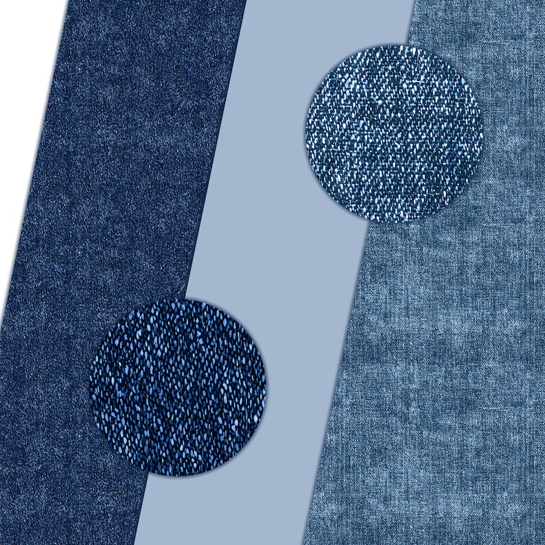 Denim Digital Paper Pack, Blue Jean Fabric Backgrounds, Distressed ...