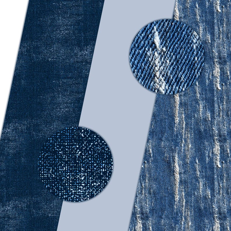 Denim Digital Paper Pack, Blue Jean Fabric Backgrounds, Distressed ...