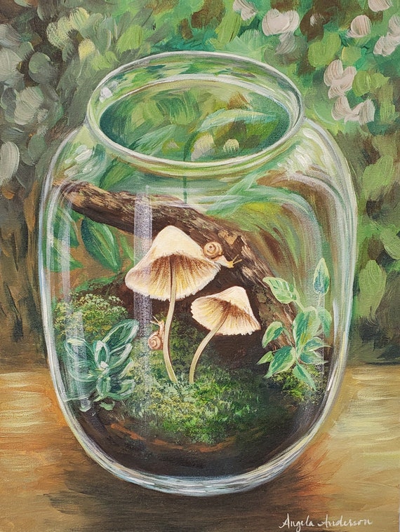 Painting Art & Collectibles Shrooms Original Acrylic Painting etna.com.pe