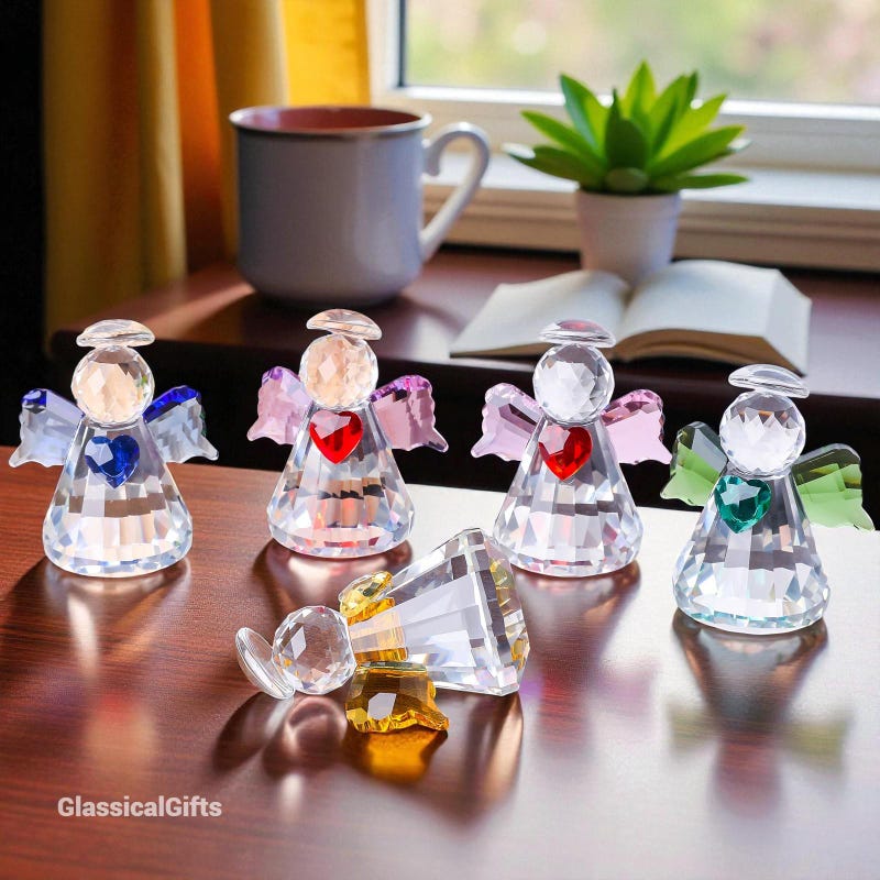 Glass Angel Figurine - Etsy