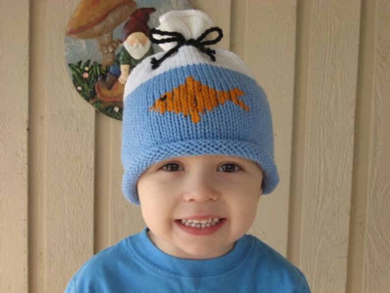 Goldfish In A Bag Hat Knitting Pattern PDF Hat Pattern | Etsy