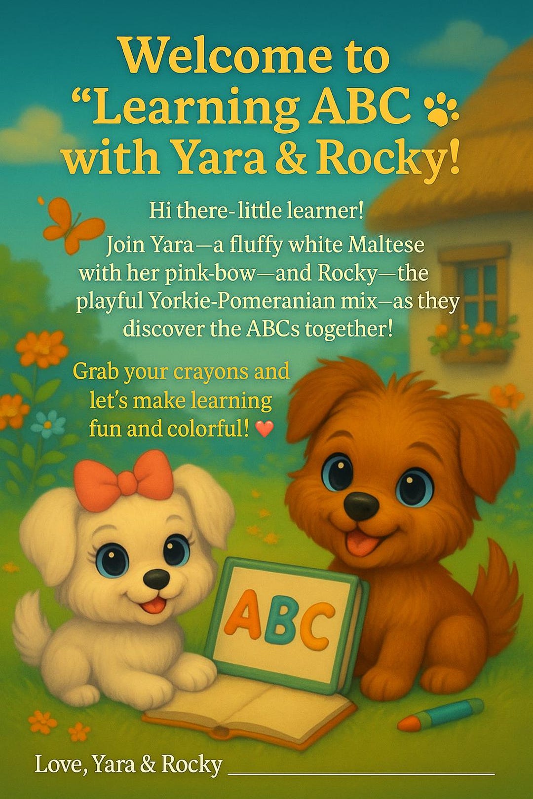 ABC Coloring Book for Kids – Yara & Rocky Puppy Learning Adventure (PDF ...
