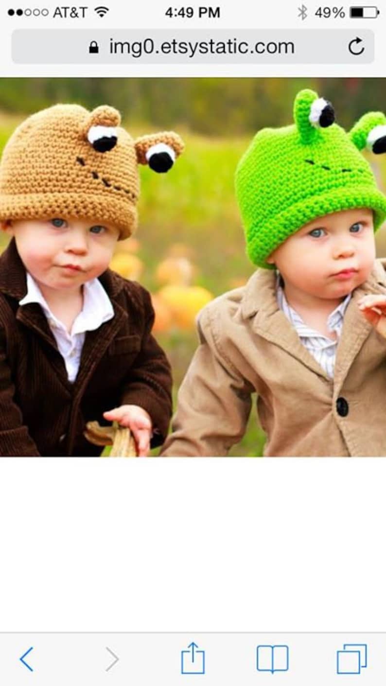 Frog and Toad Twins Frog Hat Toad Hat Little Boys Baby Boys - Etsy