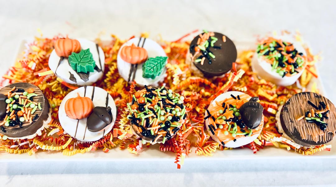 Fall Treats - Rice Crips and Oreo Chocolate Snacks - Etsy