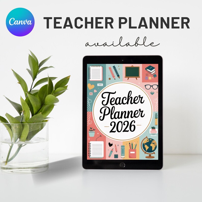 2026 Digital Teacher Planner | Canva Editable, Lesson Planning (PDF ...