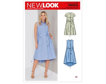 Uncut New Look Sewing Pattern 10090 6619 R10090 Misses' Dressesshift ...