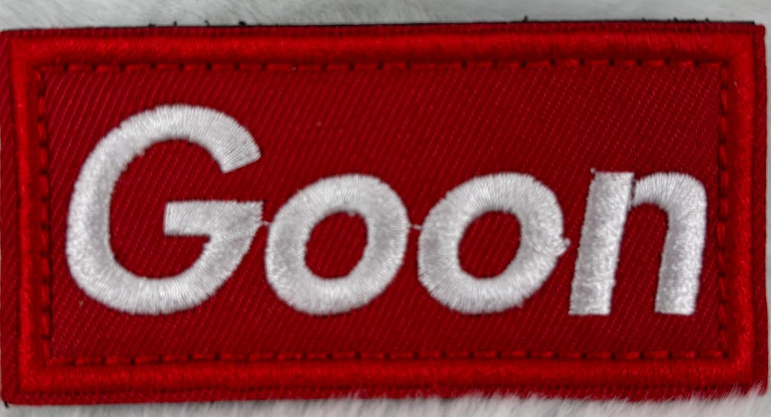 GOON Red and White Embroidered Hook and Loop Patch. - Etsy