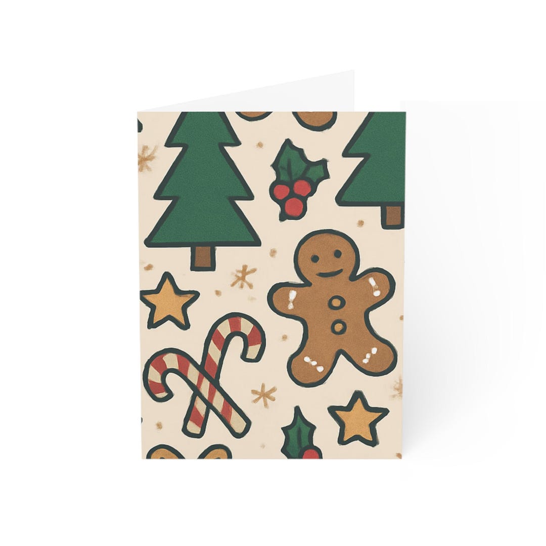 Vintage Gingerbread Christmas Cards: Festive Holiday Stationery - Etsy