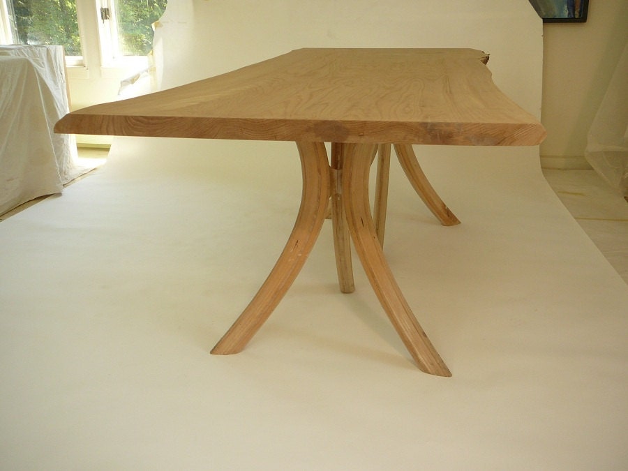 Live Edge Red Elm Single Slab Dining Table - Etsy