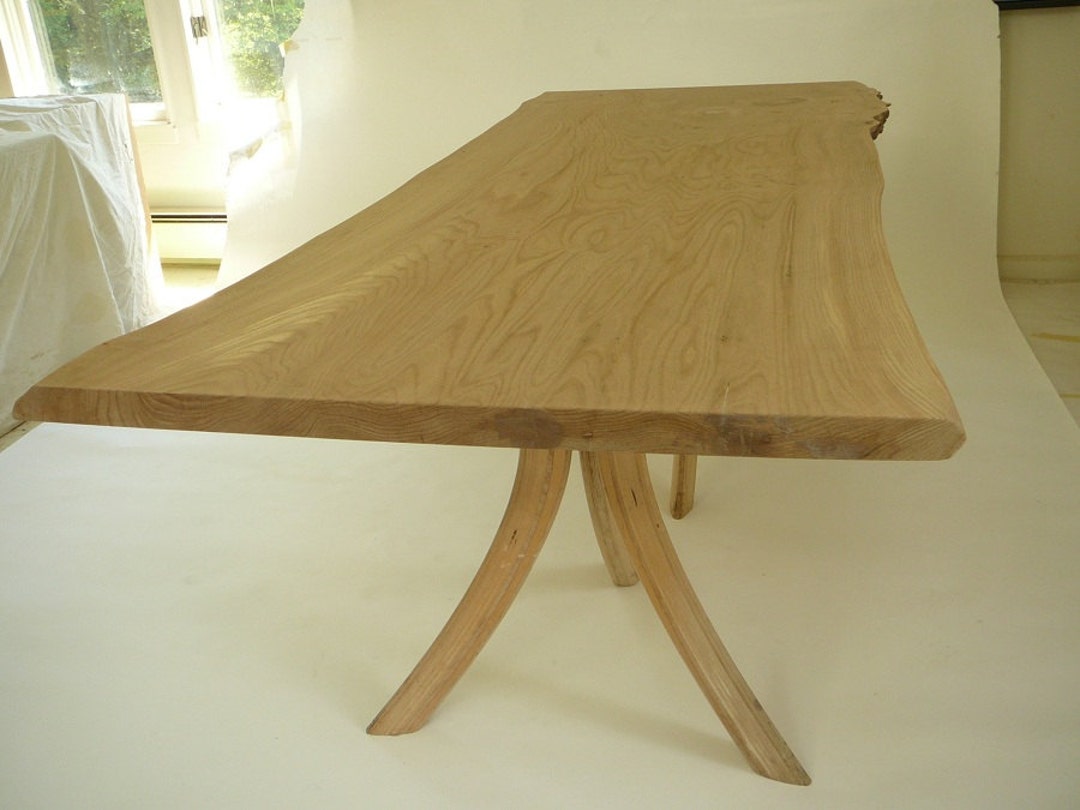 Live Edge Red Elm Single Slab Dining Table - Etsy