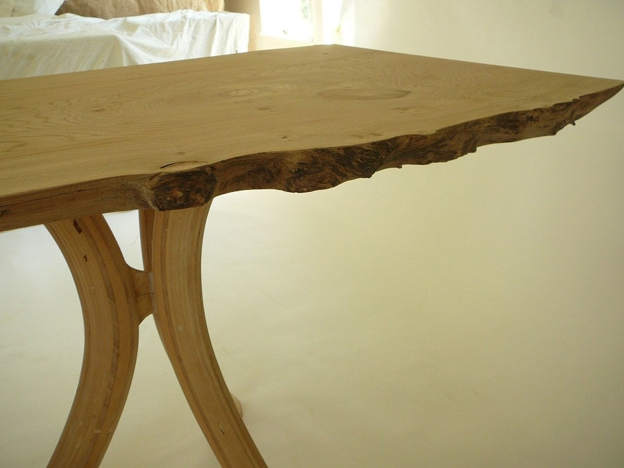 Live Edge Red Elm Single Slab Dining Table - Etsy