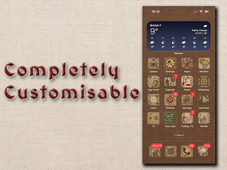 Medieval Tapestry App Icon Pack, Old World Ios Theme (digital Download ...