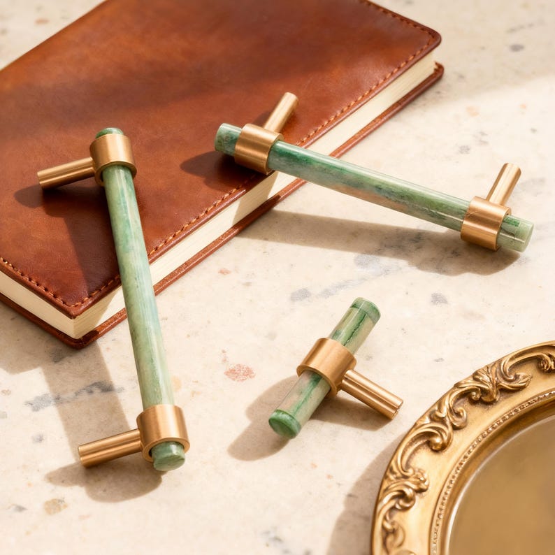 Wardrobe Pulls Luxury, Beef Bone Knob and Pull, Brass Cabinet Pulls ...