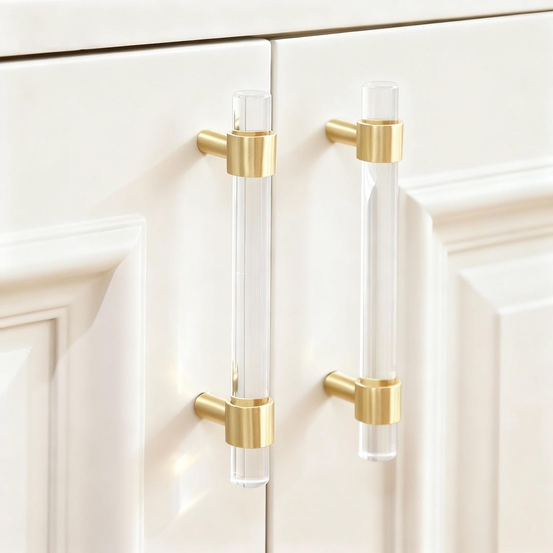 Transparent Handle Pulls, Simple Kitchen Pulls, Brass Closet Pull - Etsy