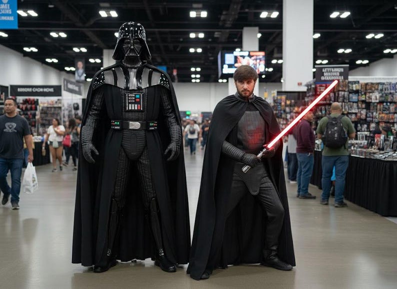 Star Wars Inspired Darth Vader Black Knight Cosplay Costume ...