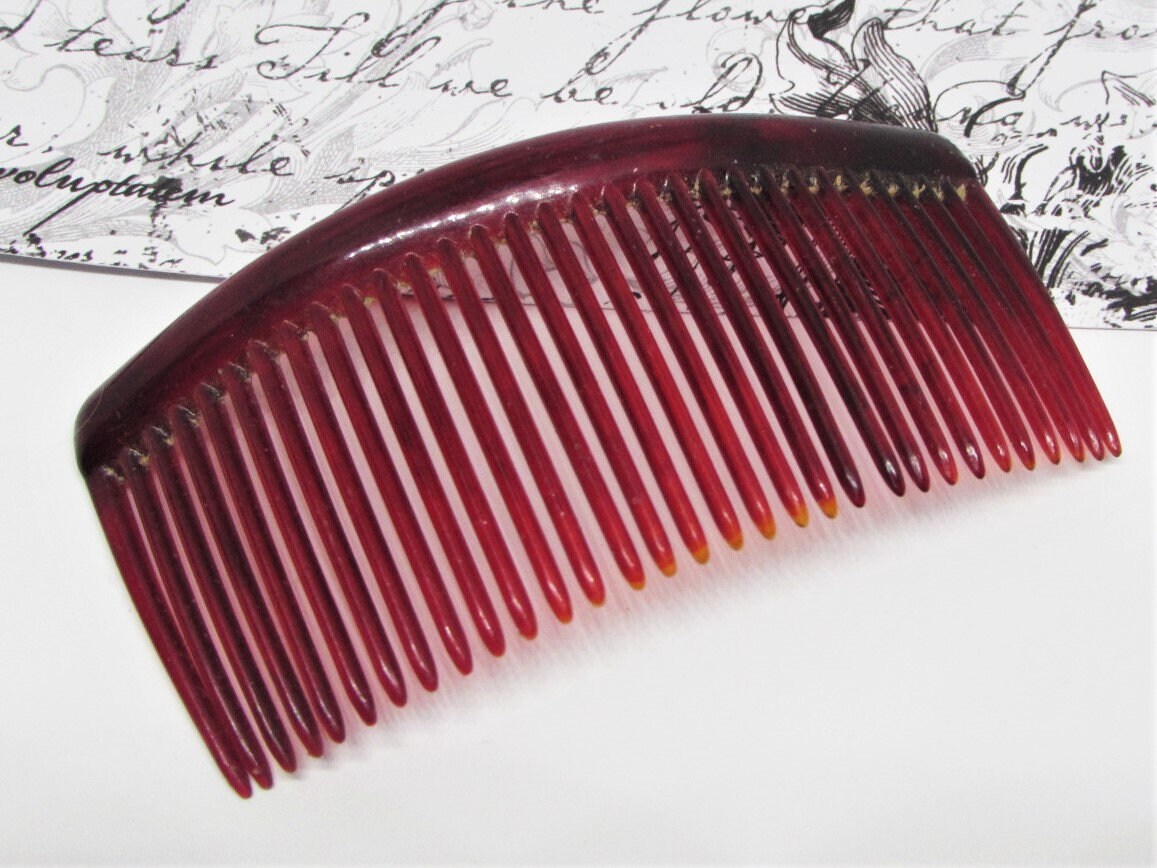 Rare Vintage 1940s GOODY Large 3.5 Cherry Red Backcomb - Etsy