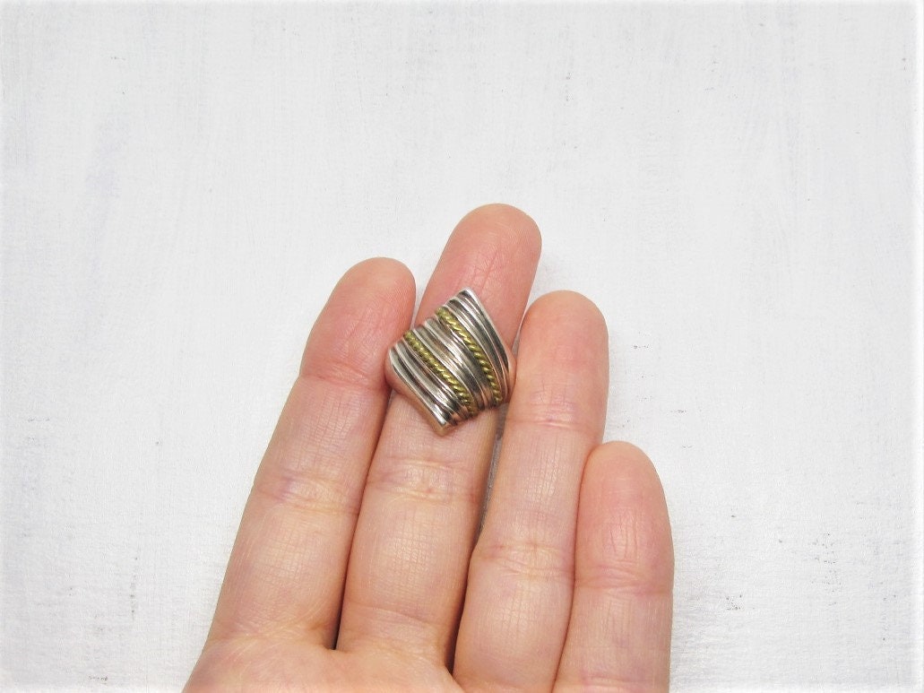 Vintage Mexican Sterling Silver Ring Modernist Geometric | Etsy