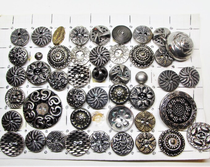 Lot 100 Antique Small Metal Buttons Old Variety Tints Flowers - Etsy