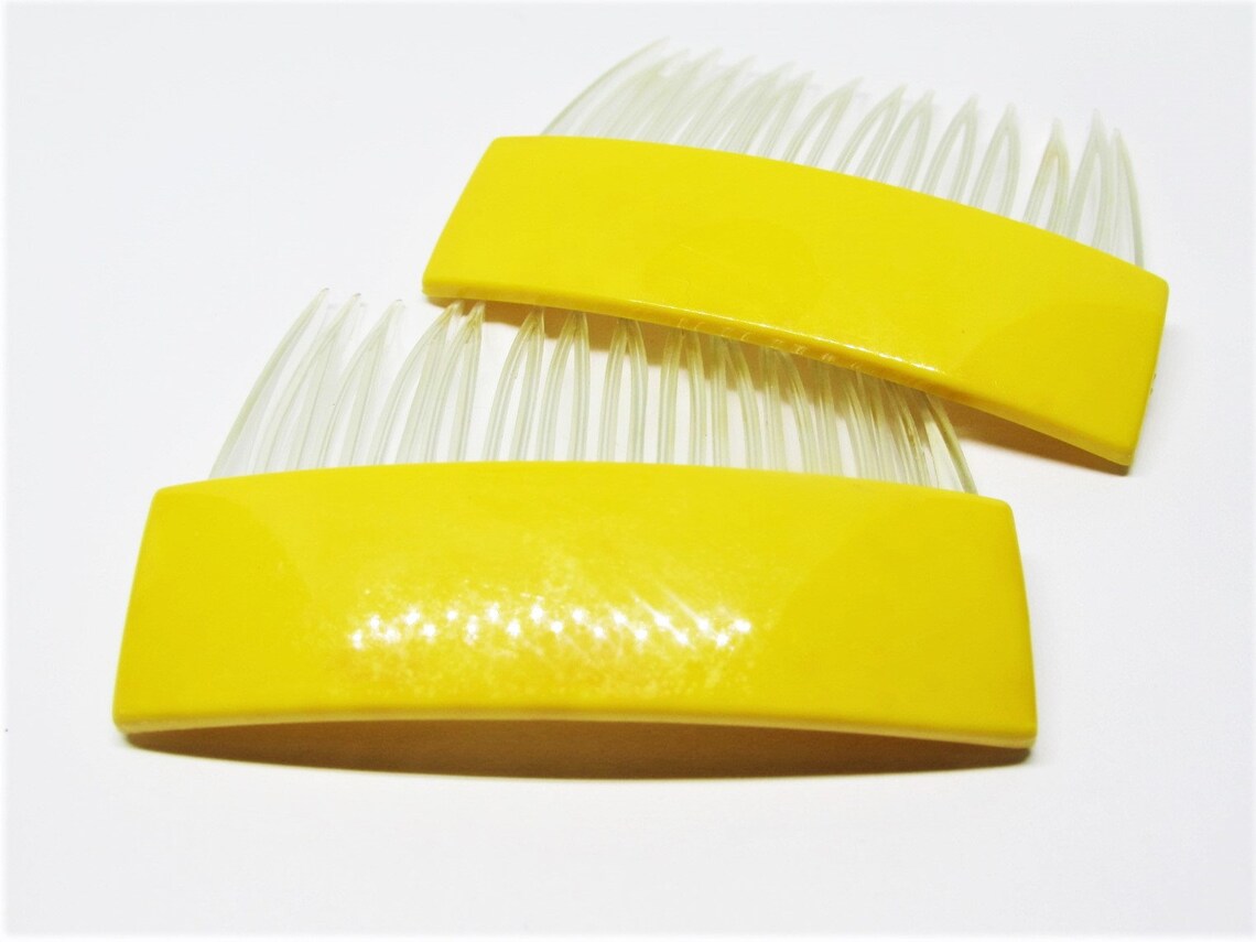 Vintage 1975 GOODY Bright Yellow Plastic Hair Comb Set - Etsy Hong Kong