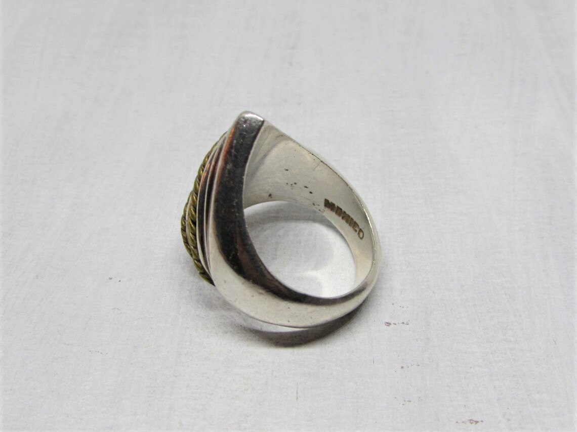 Vintage Mexican Sterling Silver Ring Modernist Geometric | Etsy