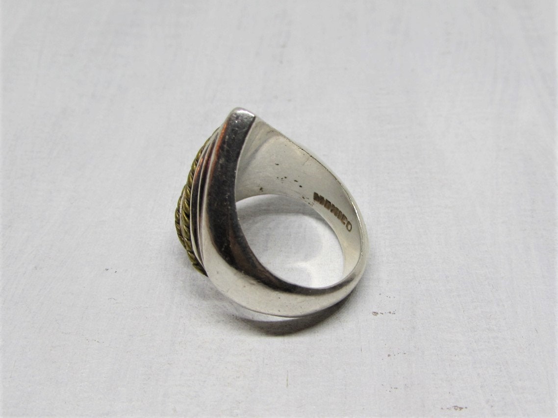 Vintage Mexican Sterling Silver Ring Modernist Geometric | Etsy