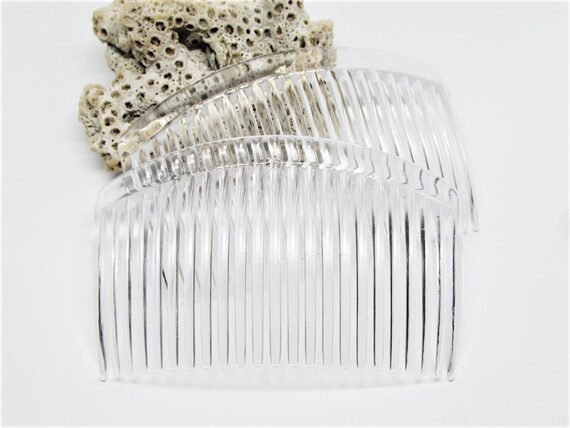 Simple Vintage Clear Plastic Hair Comb Set 3.25 Inch Long - Etsy