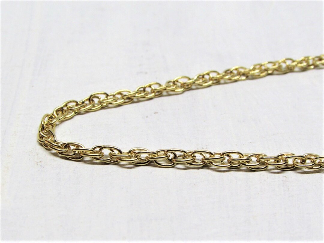 Vintage Mens Gold Chain Necklace, Thick Chunky Gold Twisted Rope Chain ...