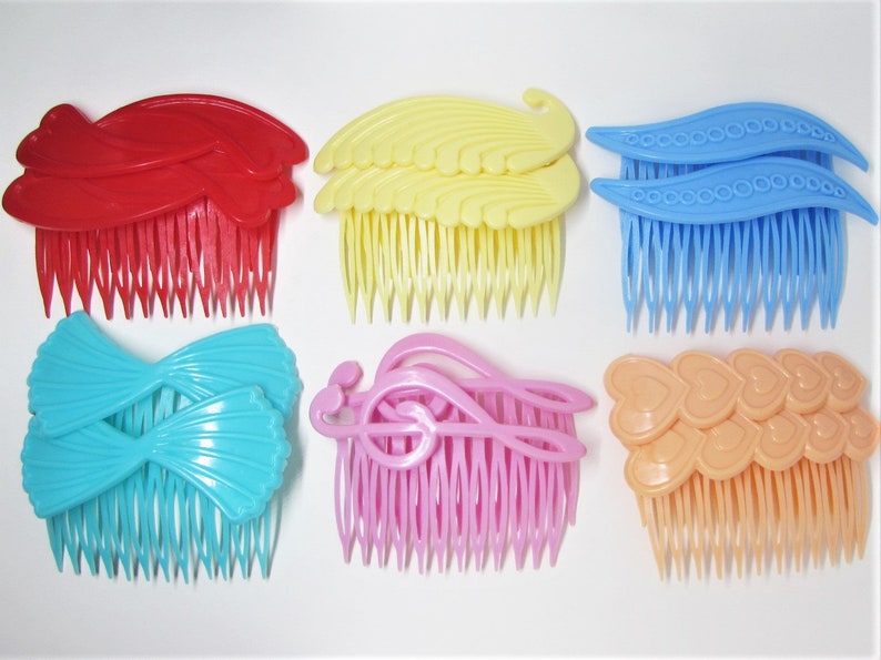 Vintage 1980s Decorative Hair Side Comb Set of 2 Heart Music - Etsy