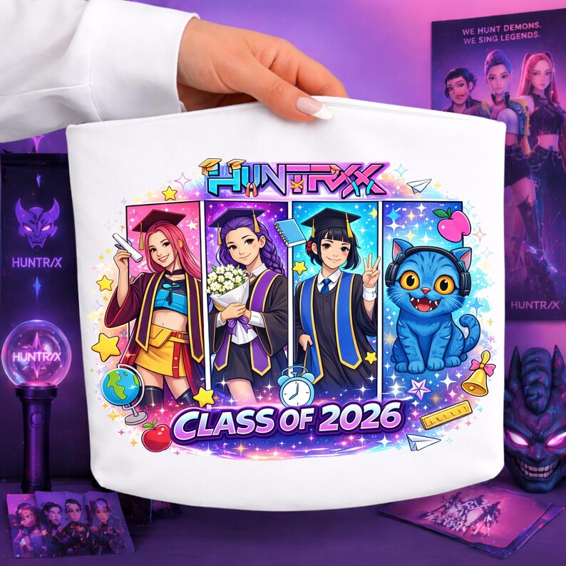 Kpop Demon Hunters Graduation PNG: Huntrix-Klasse von 2026, Kpop Fans ...