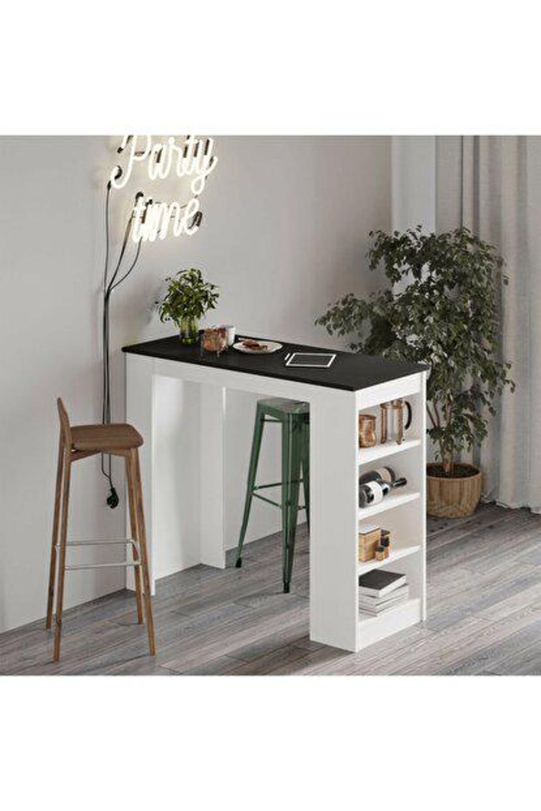 Anthracite Melina Rectangle Bar Table, Kitchen Table, Dinner Table ...