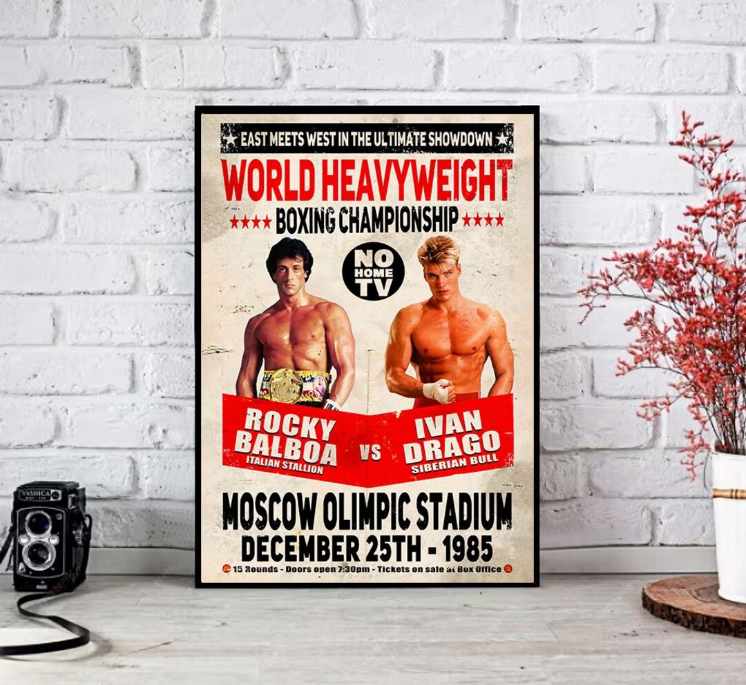 Rocky Vs Ivan Drago Poster, Boxing Championship Movie - Etsy