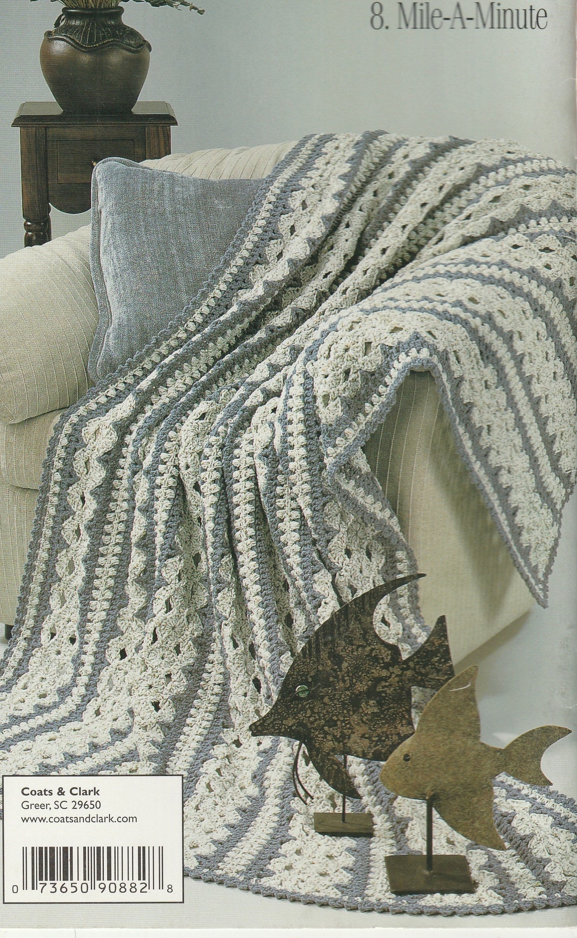 Coats and Clark Knit and Crochet Afghans Easy Afghans Red - Etsy