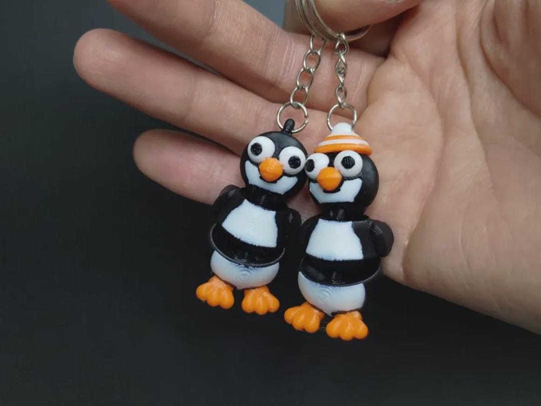 Penguin Keychain – 3D Printed Figure | Cute Gift for Animal Lovers ...