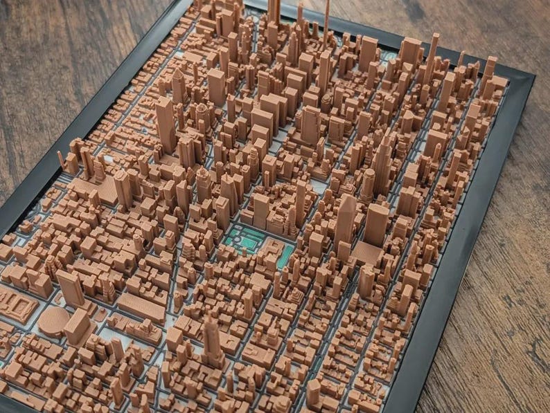 Miniature Model of Midtown Manhattan, NYC – Detailed 3d-printed City ...