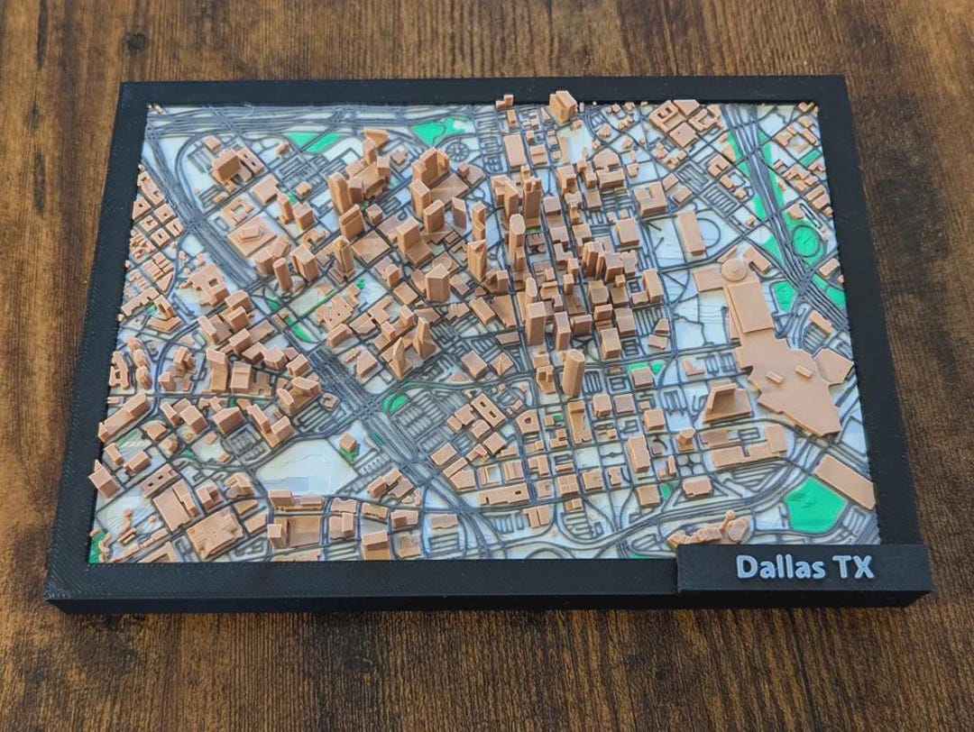 Dallas 3D Miniature – Skyline & City Model – Modern Decor – Texas ...
