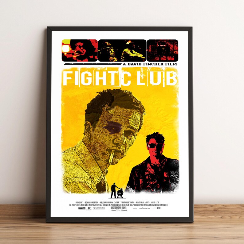 Fight Club Poster, Tyler Durden Wall Art, Wall Decor, Canvas Print - Etsy