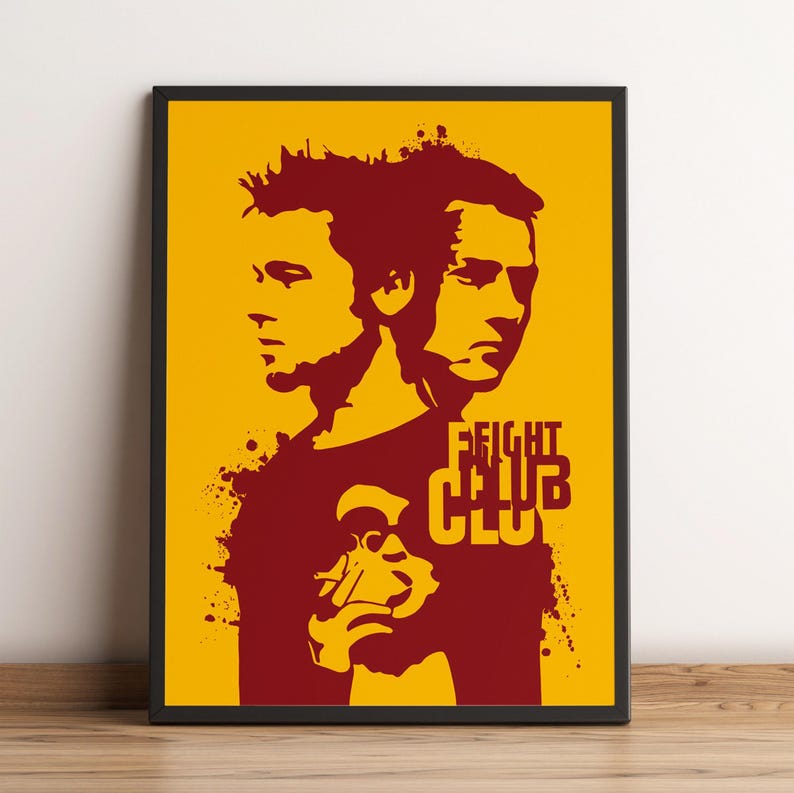 Fight Club Poster, Tyler Durden Wall Art, Wall Decor, Canvas Print - Etsy