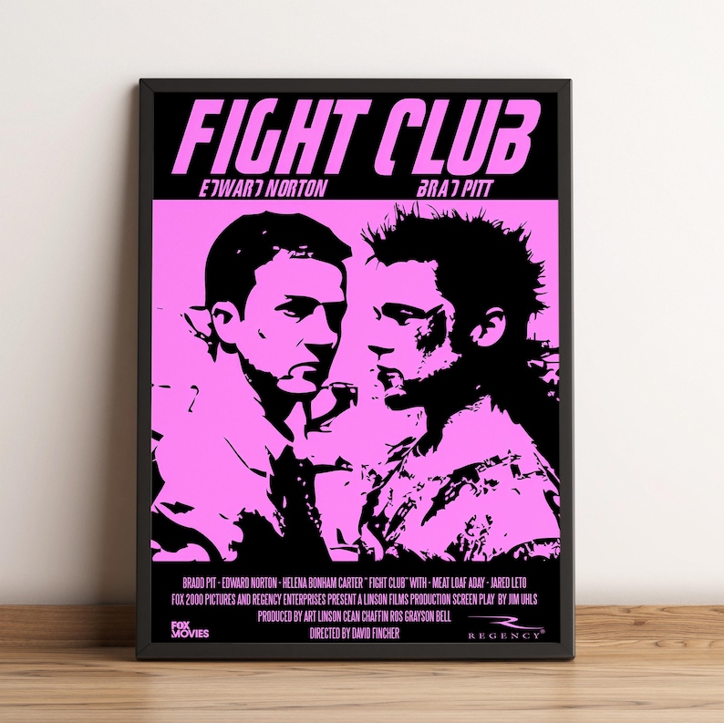 Fight Club Poster, Tyler Durden Wall Art, Wall Decor, Canvas Print - Etsy