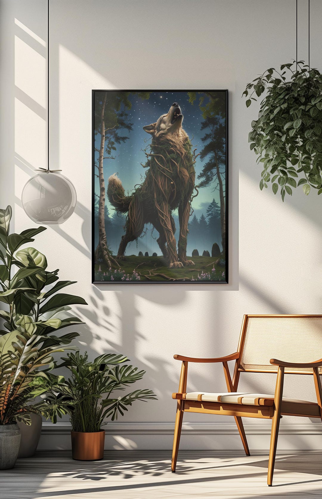 Forest Guardian Wolf Art Surreal Nature Printable A1 A2 A4 US Sizes ...