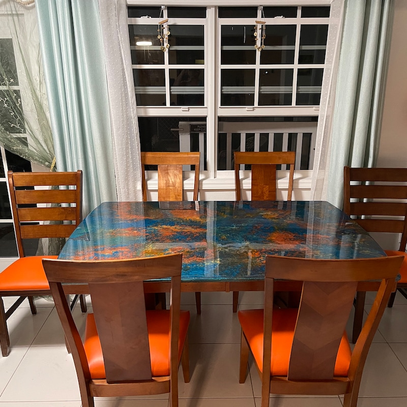 Painted Dining Table - Etsy