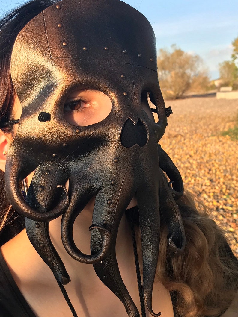 Steampunk Cthulhu Tentacles Leather Mask | Etsy