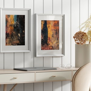 Digital Download Wall Art Set of 2 - Abstract Modern Minimalist Decor ...