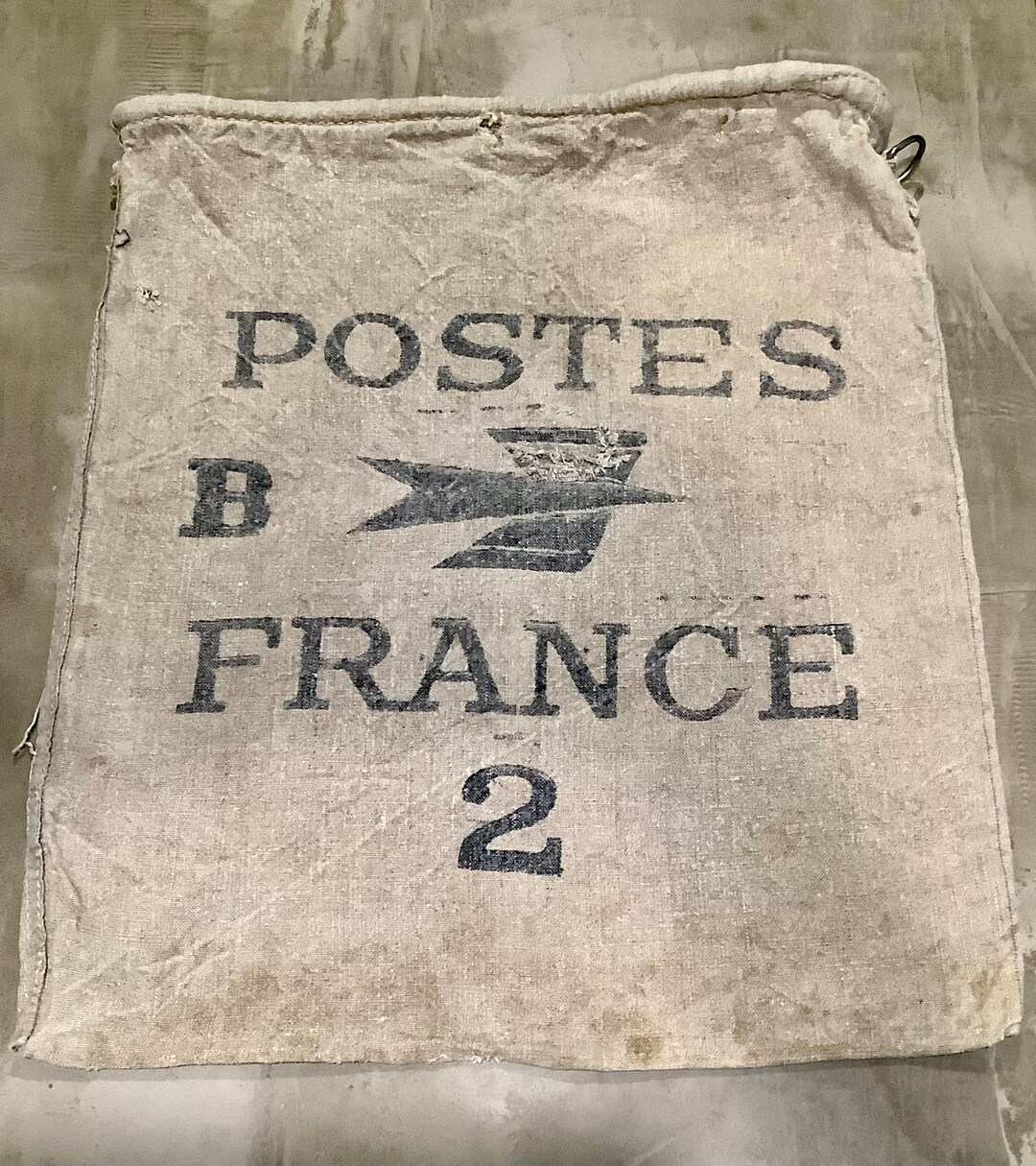 Vintage French La Poste Mail 2 Postal Sack / Cushion Reversible / Heavy ...