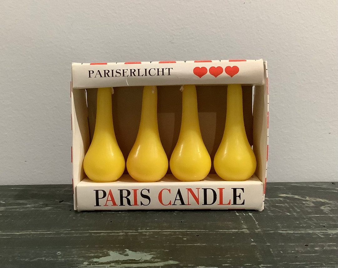 Paris Candle Erlicht Yellow Teardrop Candles set of 4 Made in Germany ...