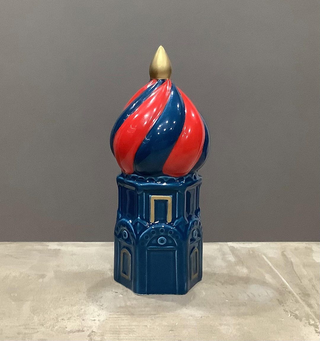 Vintage Stolichnaya Russian Vodka Promotional Red and Blue Onion Dome ...