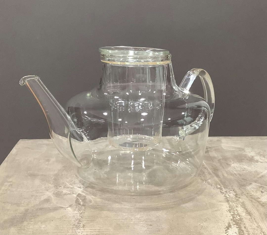Jenaer Schott Mainz Germany Glass Teapot With Glass Lidded Diffuser and ...