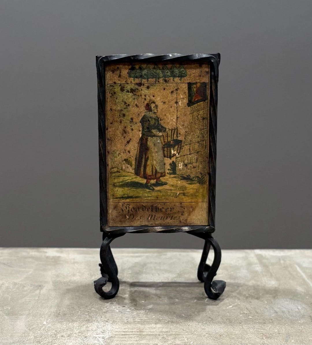 Antique Wrought Iron Standing Matchbox Holder - Etsy